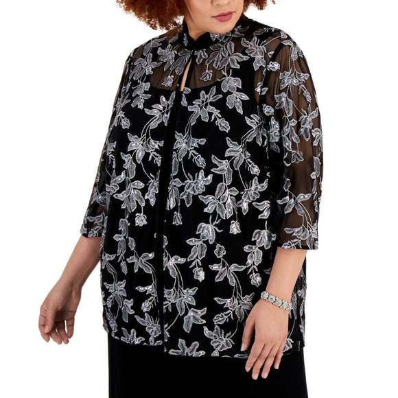 Alex Evenings | Jackets & Coats | Alex Evenings Womens Plus Size Shell ...